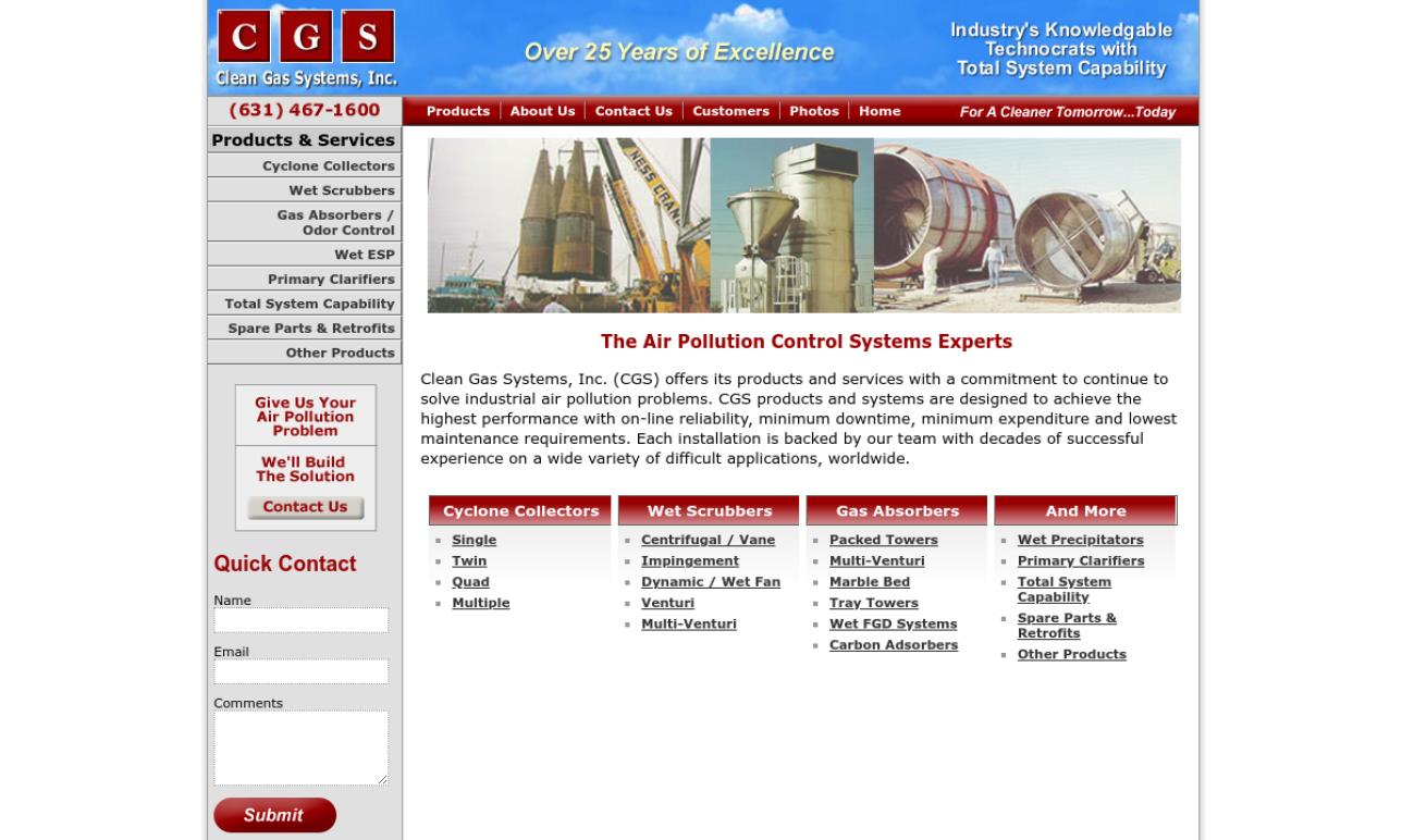 Clean Gas Systems, Inc. | Dust Collecting Systems